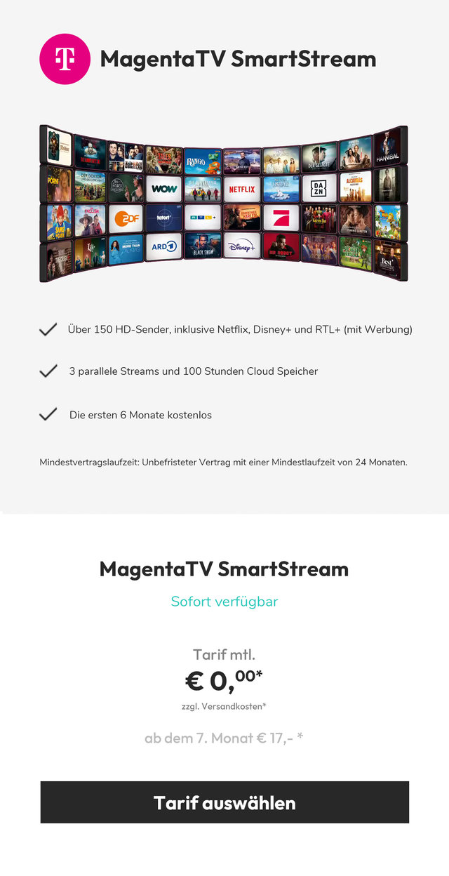 Magenta TV Smart: Streaming für alle bei Telekom